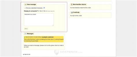 hostknox prestashop 1 4 customer and order messages tutorial