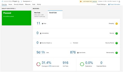 The Main Branch Of This Project Is Empty Message In Dashboard Sonarqube Server Community