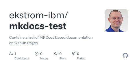 GitHub Ekstrom Ibm Mkdocs Test Contains A Test Of MKDocs Based Documentation On Github Pages