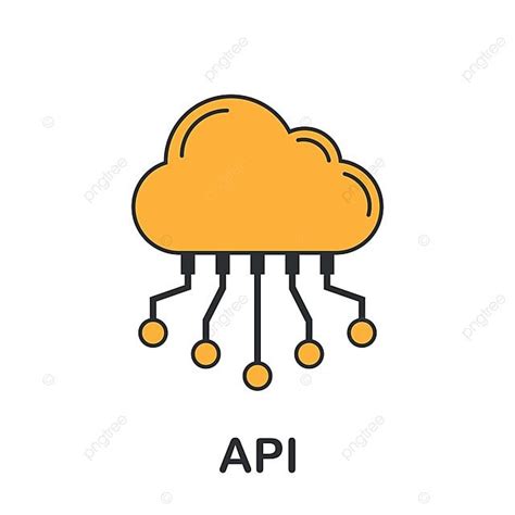 Flat Api Icon On Isolated Background For Software Integration And Algorithm Programming Vector ...
