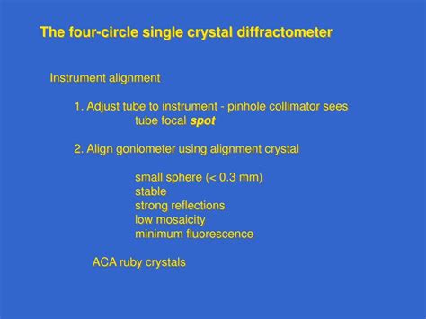 Ppt The Four Circle Single Crystal Diffractometer Powerpoint
