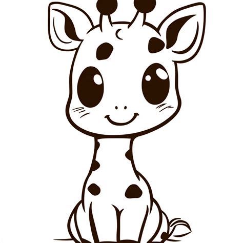 ほほえむかわいいきりん｜イラスト・フリー素材なら「シンテリ」