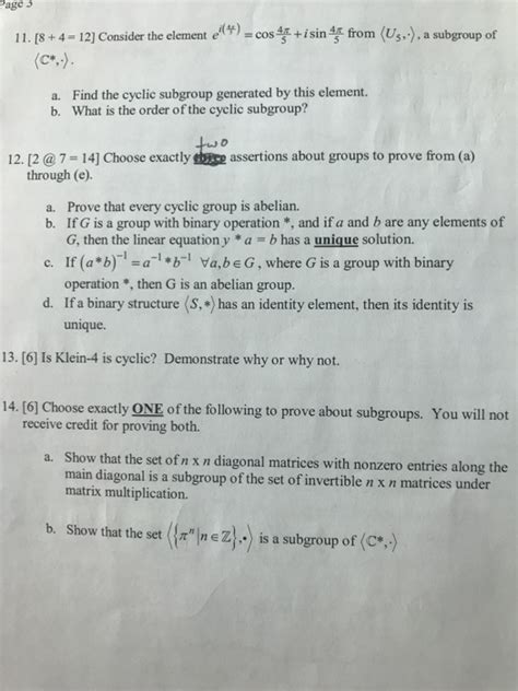 Solved Will Someone Help Me With This Abstract Algebra