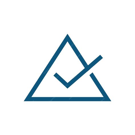 Premium Vector Triangle Check Mark Check List Icon Vector Design Templates