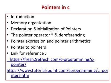 Unit Iii Pointers In C Ppt
