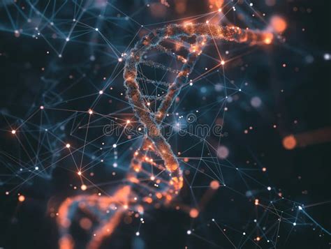 digital dna structure in blue hues stock image image of biology