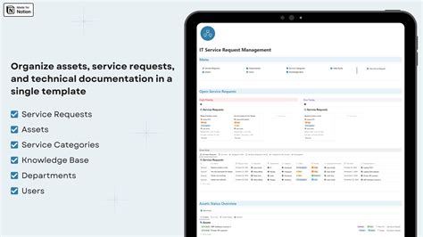 IT Service Request Management Notion Template