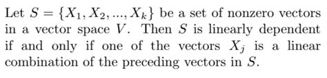 Solved Let S {x1 X2 … Xk} Be A Set Of Nonzero Vectors In A