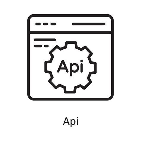 Ilustración De Diseño De Icono De Contorno Vectorial Api Símbolo De