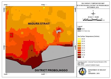 Show The Value Of Sea Surface Temperature By Using Split Window