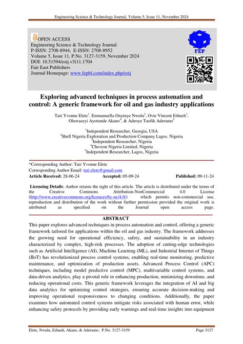 pdf exploring advanced techniques in process automation and control