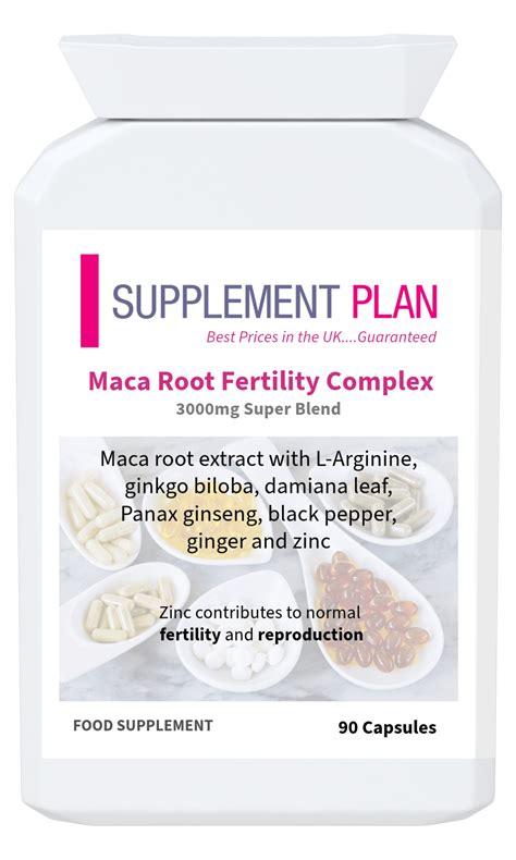 Maca Root Fertility Complex Supplement Plan