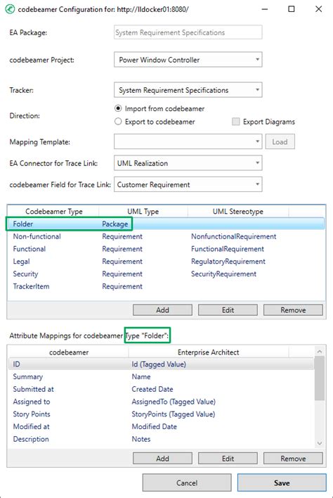 Mapping Configuration Lemontreeconnect Codebeamer