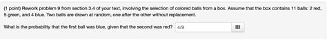 solved 1 point rework problem 9 from section 3 4 of your