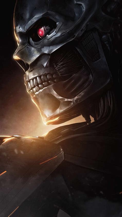 Wallpapers Links Mobile Artist Wallpapers Terminator Skull