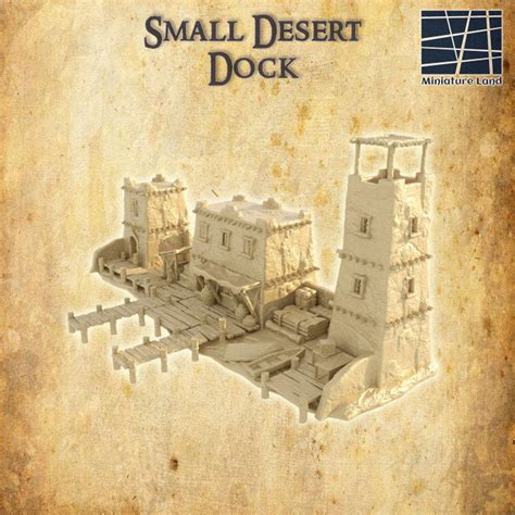 Small Desert Dock Desert Dnd Terrain Dnd Miniature Terrain