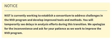 Nists Nvd Has Encountered A Problem Help Net Security
