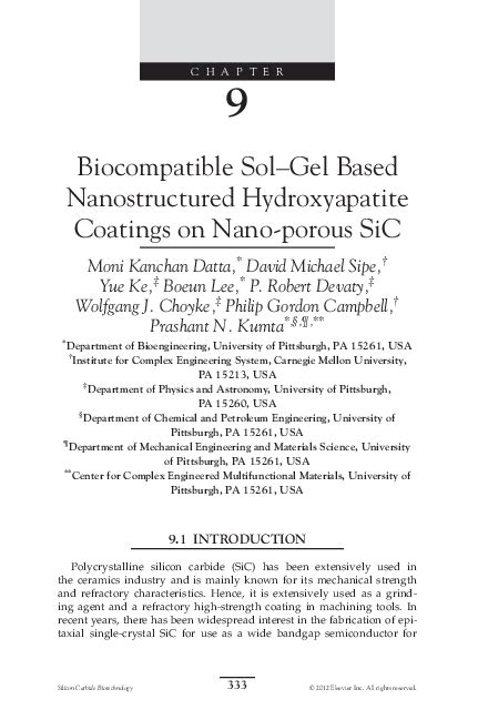 Pdf Silicon Carbide Biotechnology A Biocompatible Semiconductor For