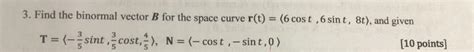 Solved 4 Find The Torsion τ For The Space Curve