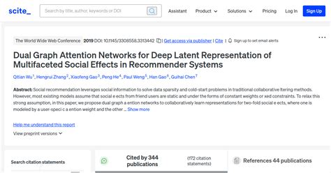 Dual Graph Attention Networks For Deep Latent Representation Of Multifaceted Social Effects In