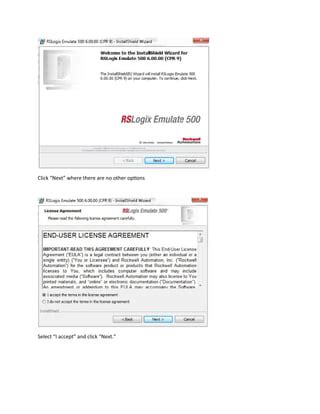 PLC Procedure Installing RX LOGIX For PLC Ladder Logic Simulation PDF