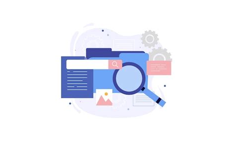 Premium Vector Magnifying Glass With File Searching Vector