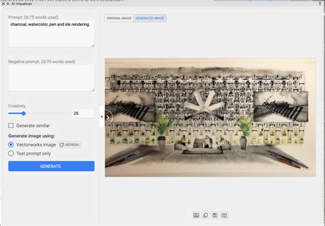 Charcoal Rendering AI Visualizer Vectorworks Community Board