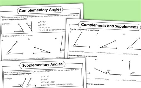 Supplementary And Complementary Angles Worksheet Practice Problems And Solutions