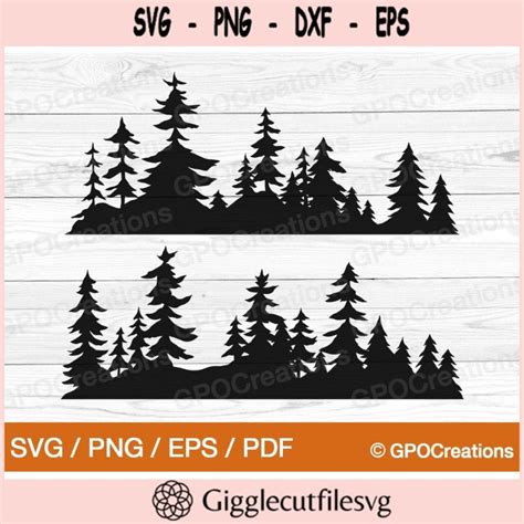 Forest Svg Bundle Pine Tree Forest Svg Tree Forest Svg Forest