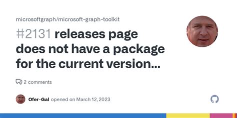 Releases Page Does Not Have A Package For The Current Version 292 · Issue 2131