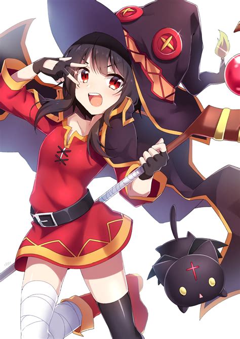 Megumin And Chomusuke Kono Subarashii Sekai Ni Shukufuku Wo Drawn By Ichiren Namiro Danbooru