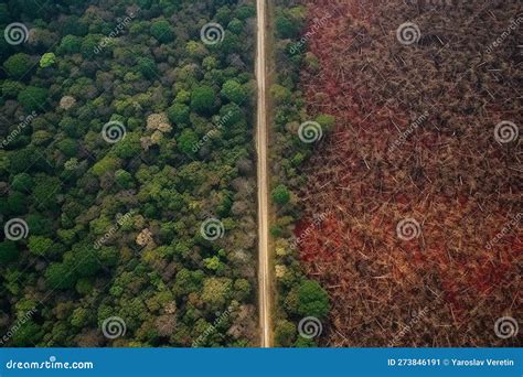 Tracking Of Deforestation Through A Satellite Imagery Royalty Free