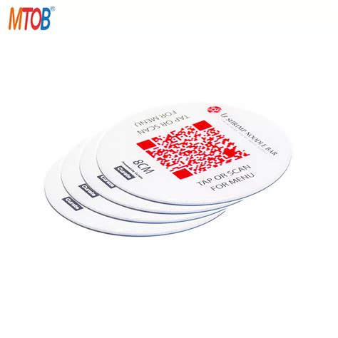 Round NFC Menu Tag Acrylic QR Code NFC Tag Manufacturer