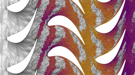 instantaneous flow field visualized with iso surfaces of the λ 2