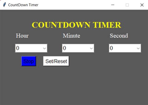 Github Harini0324countdowntimer Countdown Timer Using Tkinter