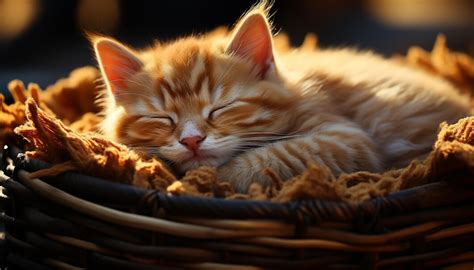 Lindo Gatito Jugando Durmiendo Y Mirando A Cámara Con Curiosidad Generada Por Inteligencia