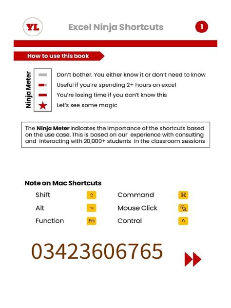 excel shortcut keys pdf