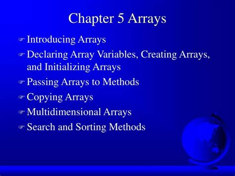 ppt chapter 5 arrays powerpoint presentation free download id 516693