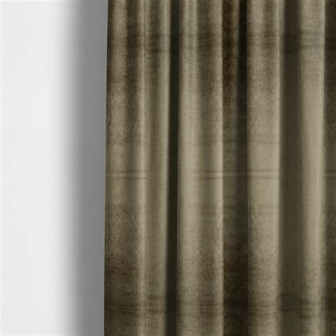 Liberty Textured Plain Shimmer Velvet Brown Upholstery Fabric Ctr 2367