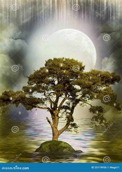 Tree Reflection Stock Illustration Illustration Of Reflection 25119936