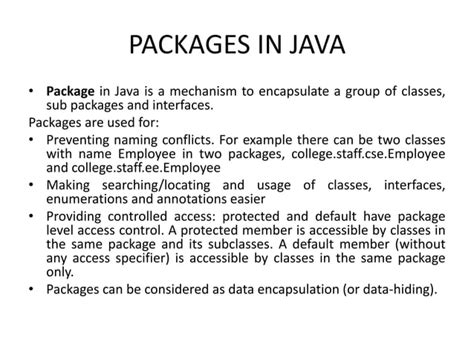 Packages In Java Ppt