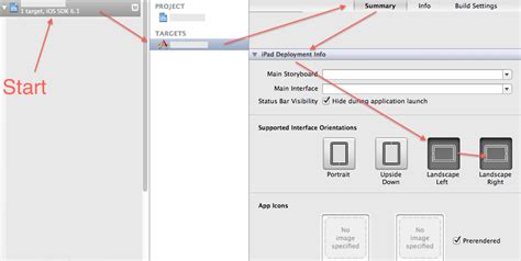 ios5 different initial interface orientation iphone and ipad