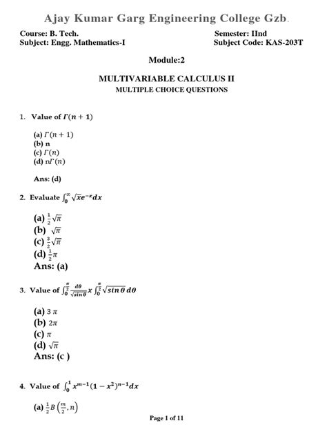 Mcq On Unit 2 Qb Ans Key Pdf Sphere Geometric Shapes