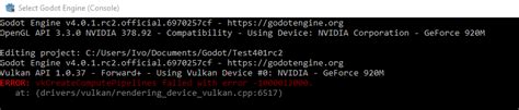 Godot Crashes In VkCreateComputePipelines Issue Godotengine Godot GitHub