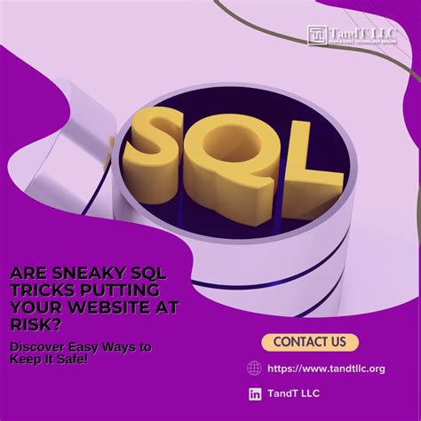 How To Prevent Sql Injection On Websites Tandt Llc Posted On The Topic Linkedin