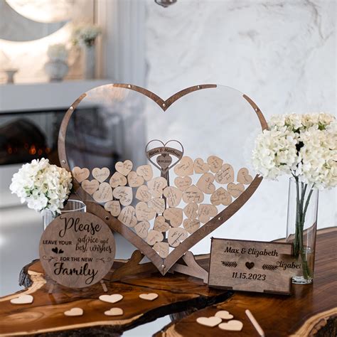 Rustic Wedding Guest Book Heart Frame Wedding Guest Book