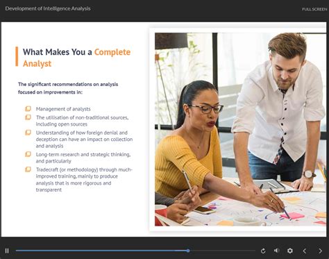 Intelligence Analysis Training Online