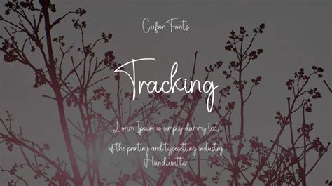 Tracking Font Download Free For Desktop And Webfont