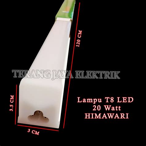 Jual Lampu Tl T Led Watt Putih Panjang Cm Himawari Set Shopee Indonesia