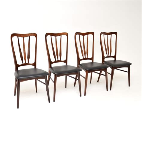 1960s Set Of Danish Vintage Rosewood Dining Chairs By Niels Koefoed